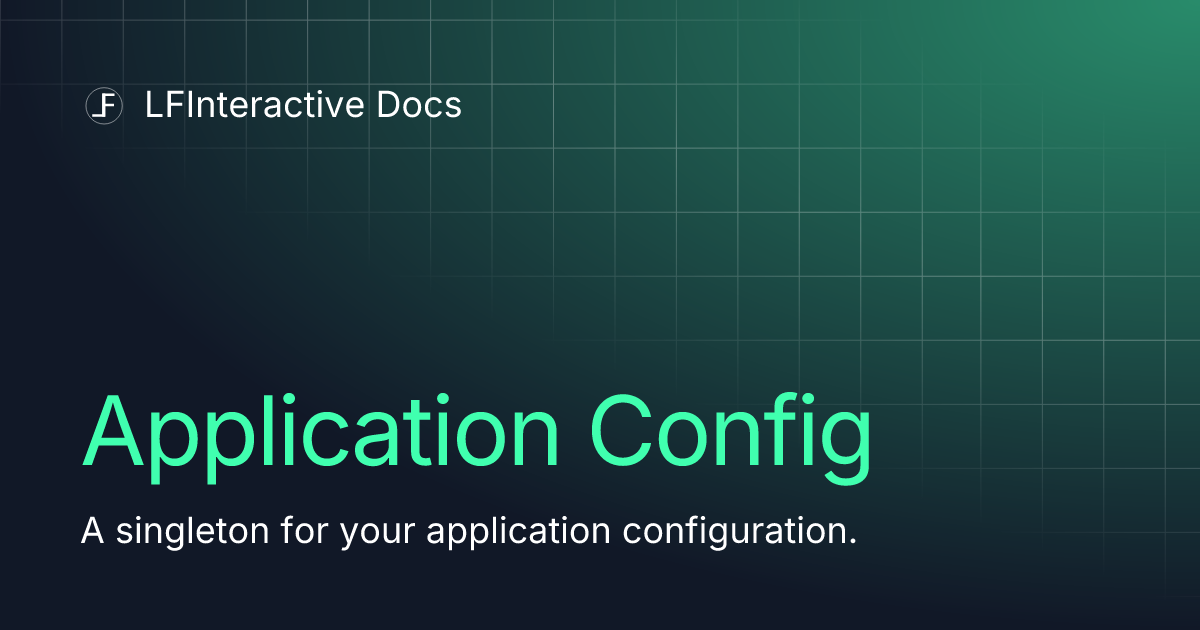 Application Config | LFInteractive Docs