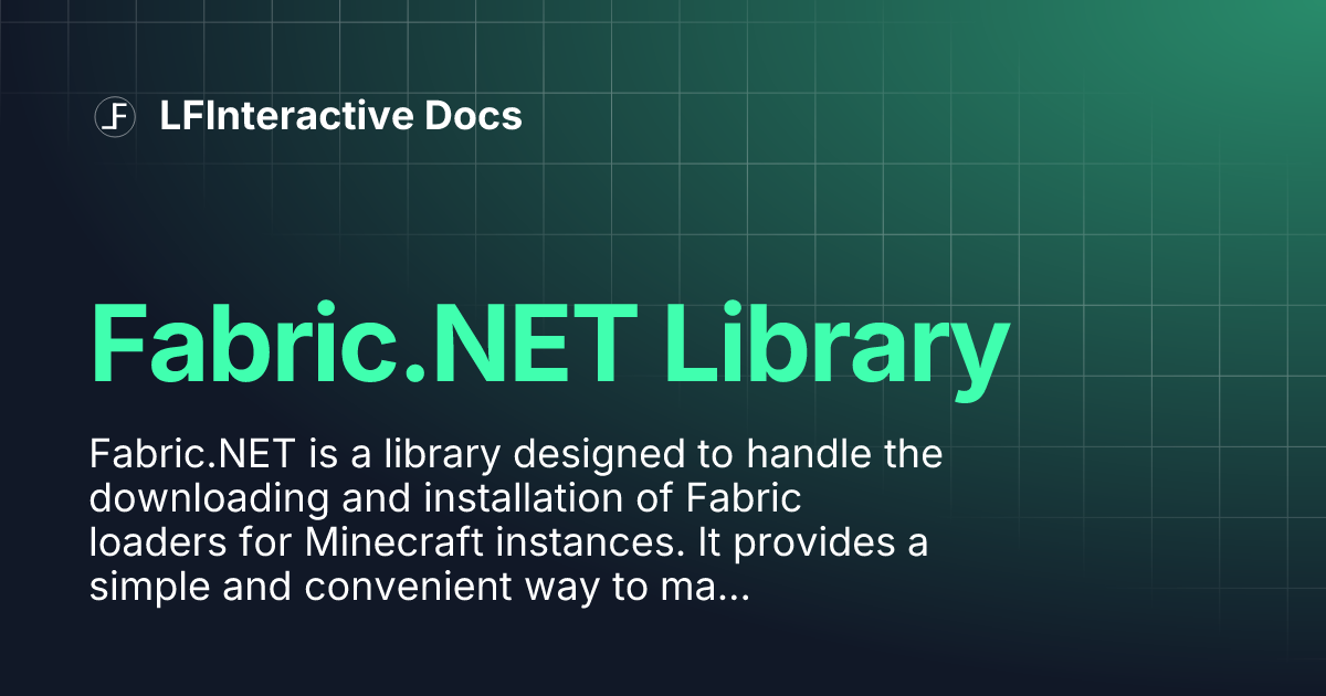 Fabric.NET Library | LFInteractive Docs